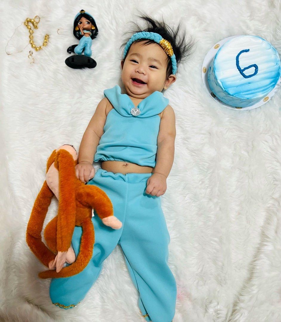 Disney Princess Jasmine milestone costume/ outfit, Babies & Kids ...