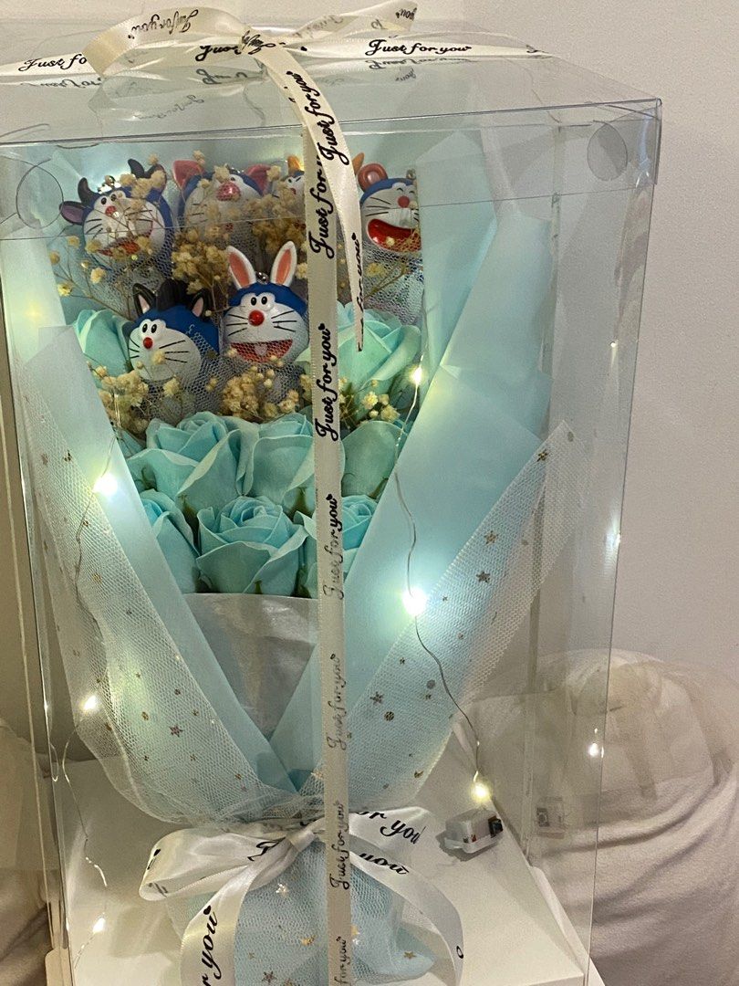 Doraemon Flower Gift Box, Hobbies & Toys, Stationery & Craft, Flowers ...