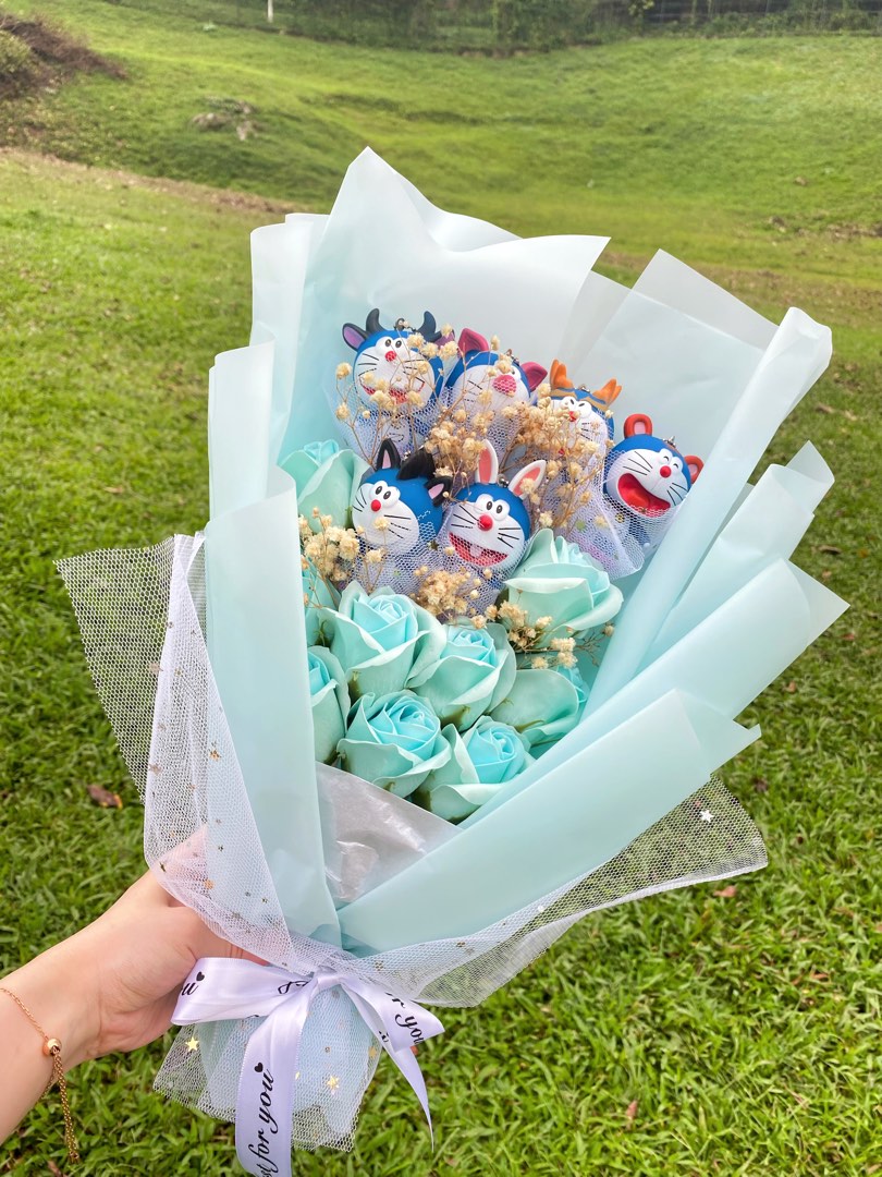 Doraemon Flower Gift Box, Hobbies & Toys, Stationery & Craft, Flowers ...