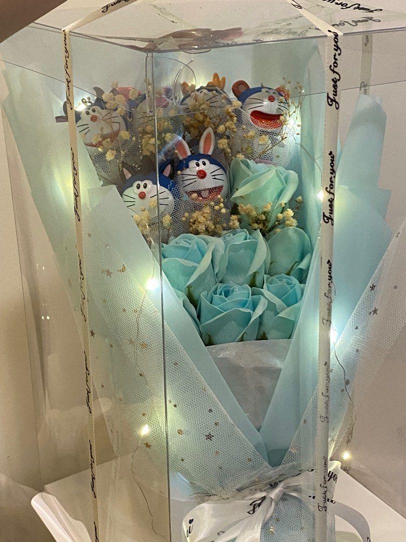Doraemon Flower Gift Box, Hobbies & Toys, Stationery & Craft, Flowers ...