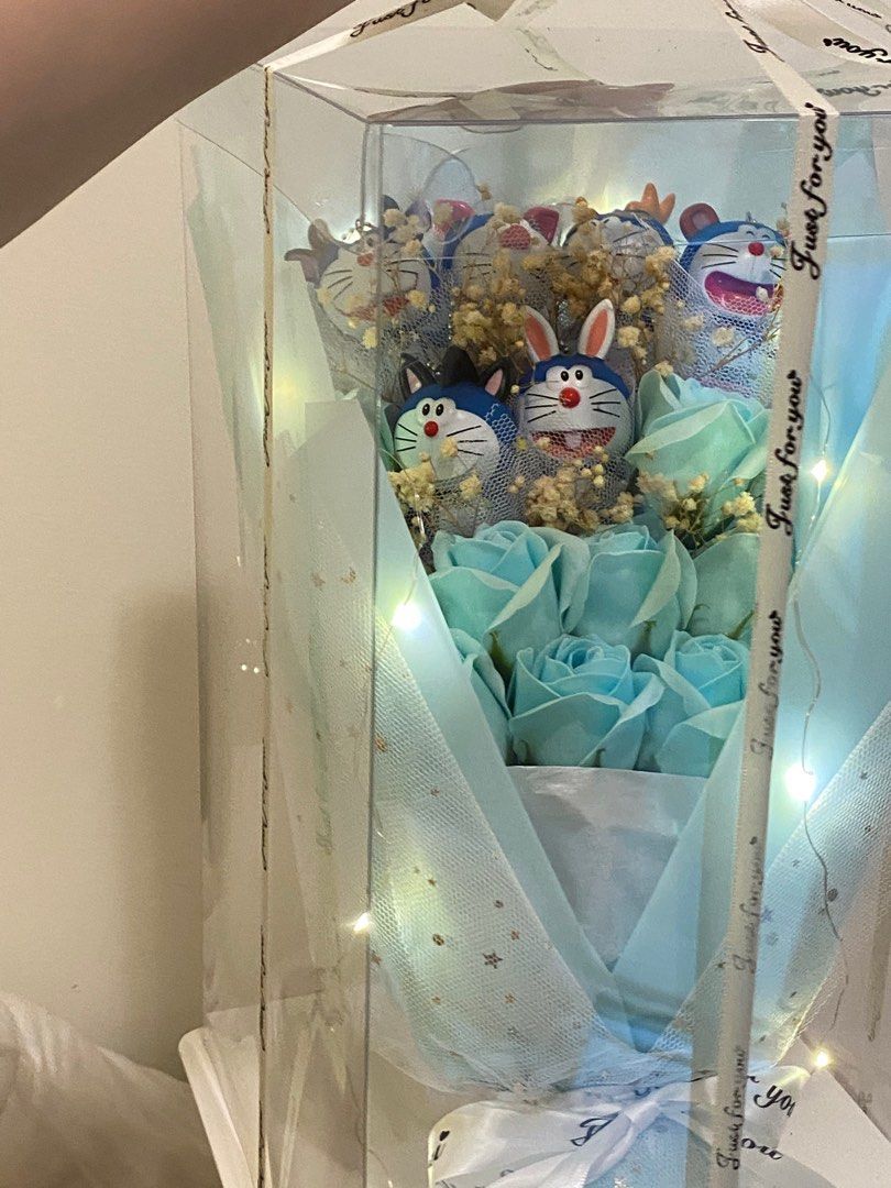 Doraemon Flower Gift Box, Hobbies & Toys, Stationery & Craft, Flowers ...