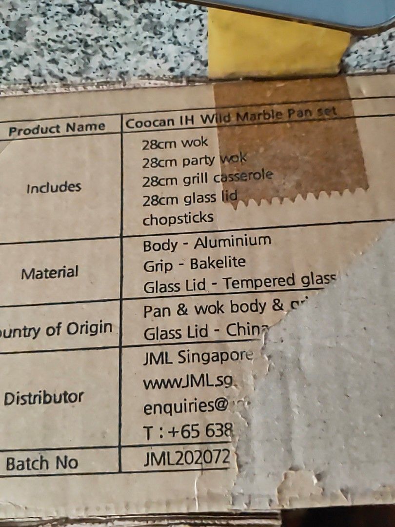 DR DFJ Coocan IH Wild Marble Fry Pan Set, Furniture & Home Living ...