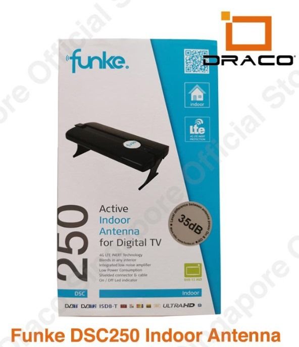 Draco Digital TV Receiver HDT2-7700 + Funke Digital TV Antenna, TV & Home Appliances, TV ...