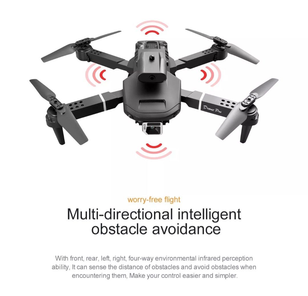 Drone Pro with obstacles Avoidance and 4K Dual HD camera, Photography ...