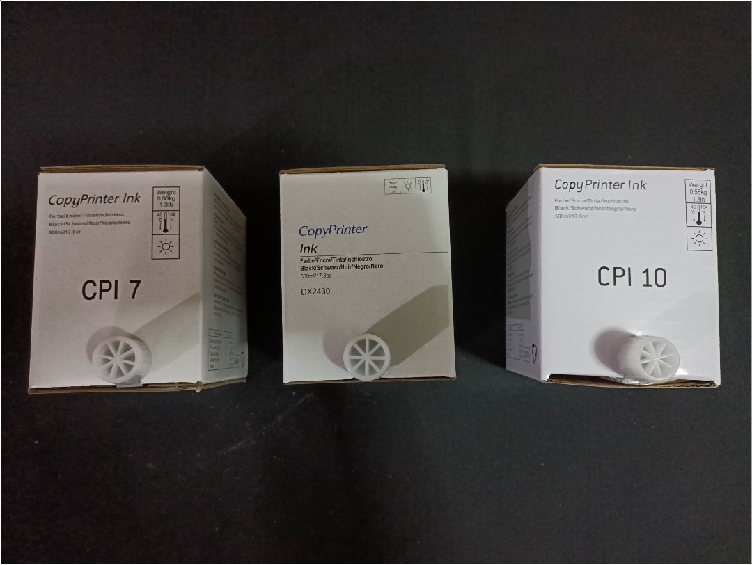 DX2430 CPI7 CPI10 inks for Ricoh and Gestetner duplicator machine ...