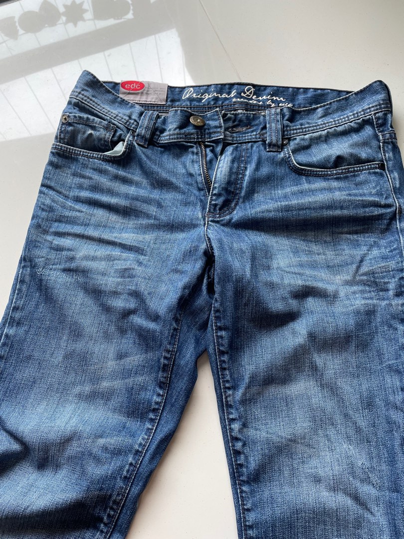 EDC blue denim jeans, Men's Fashion, Bottoms, Jeans on Carousell