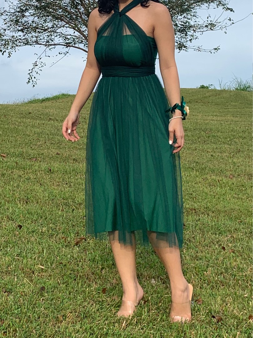 Entourage Emerald Green Gown, Women's Fashion, Dresses & Sets, Evening ...