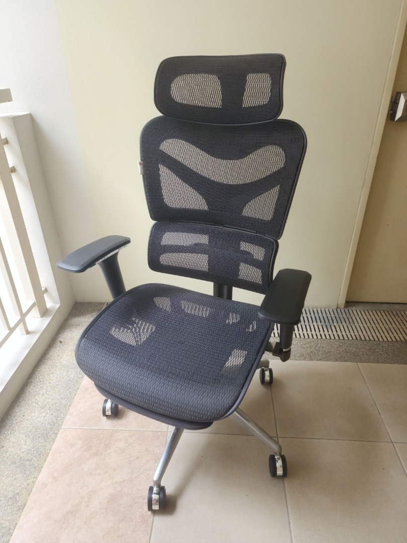 Ergonomic office chair- still under warranty, Furniture & Home Living, Office Furniture ...