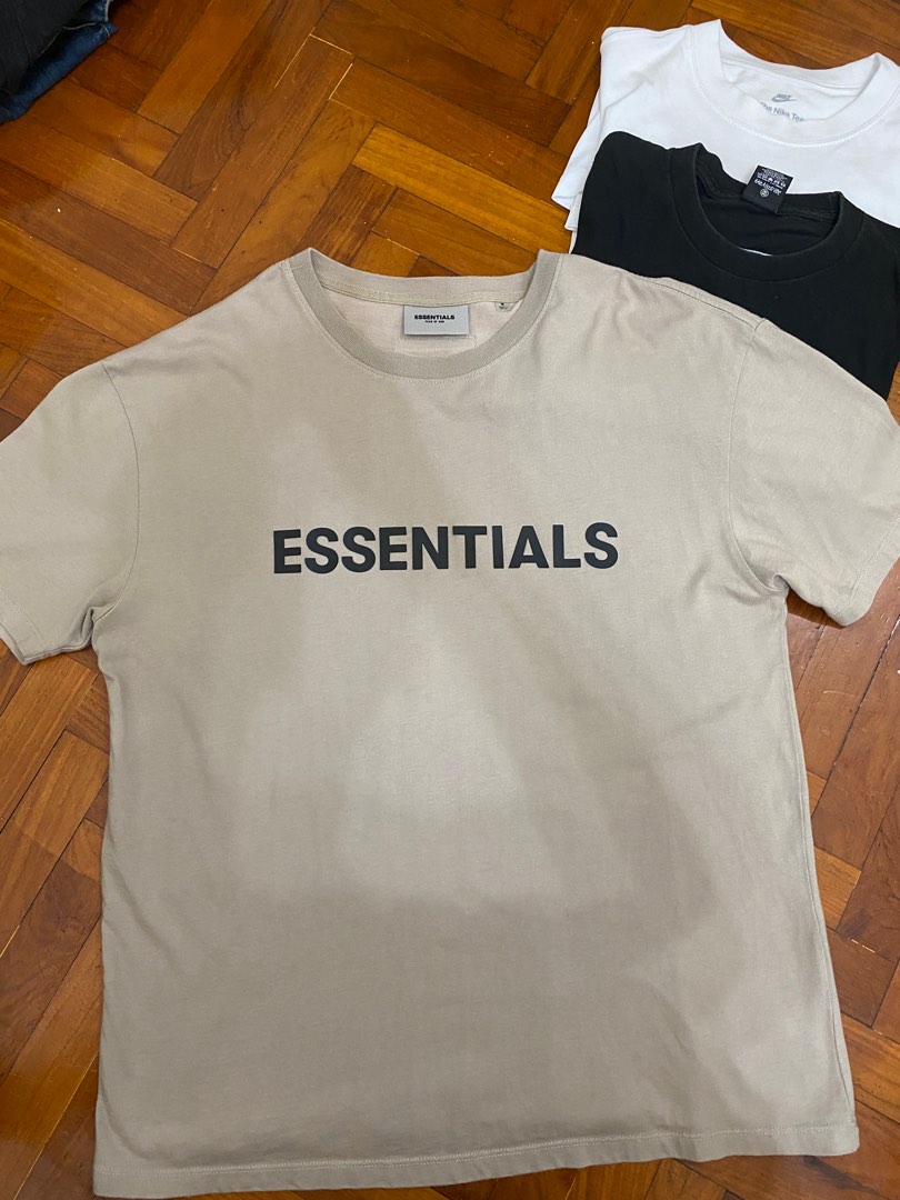 Essentials fear of god SS20 logo tee, Men's Fashion, Tops & Sets ...