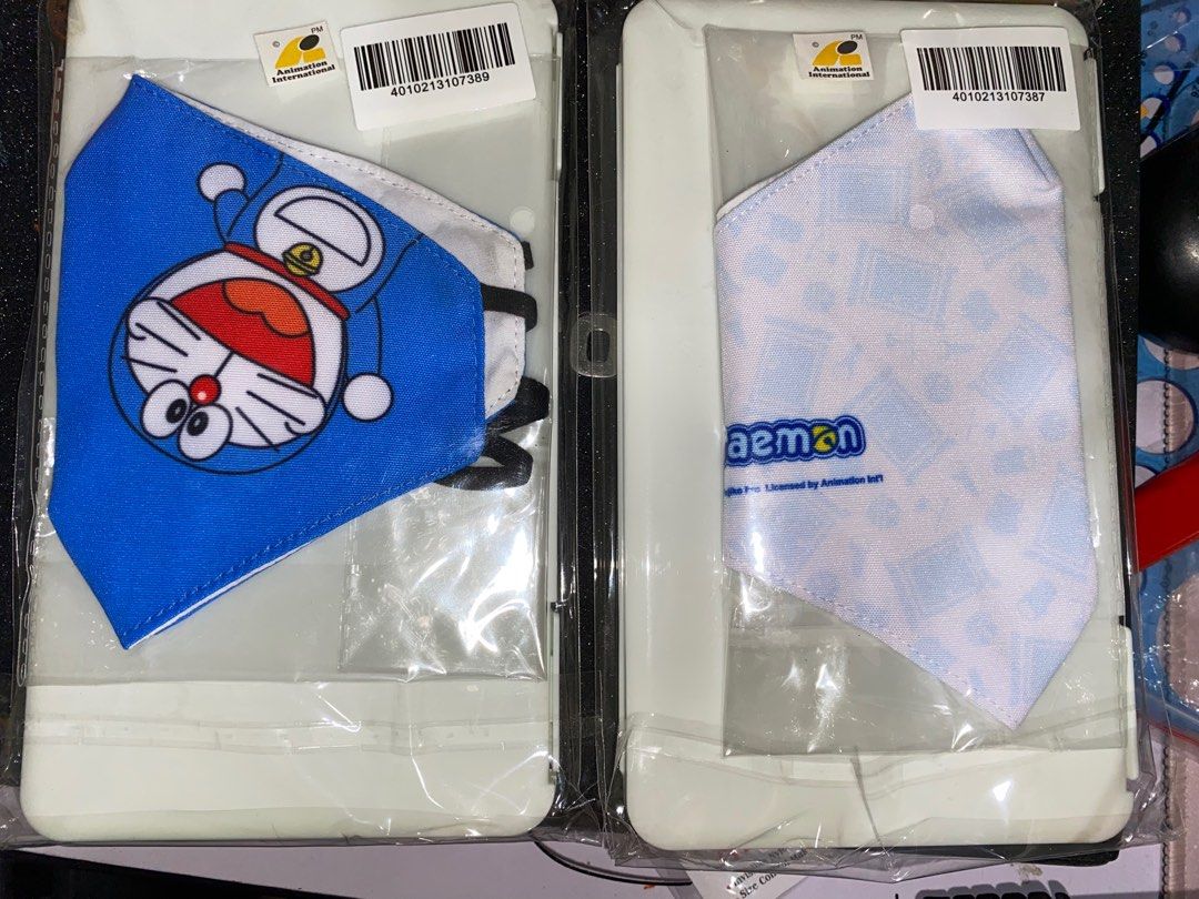 FamilyMart Doraemon mask (with case) blue and white, Hobbies & Toys ...