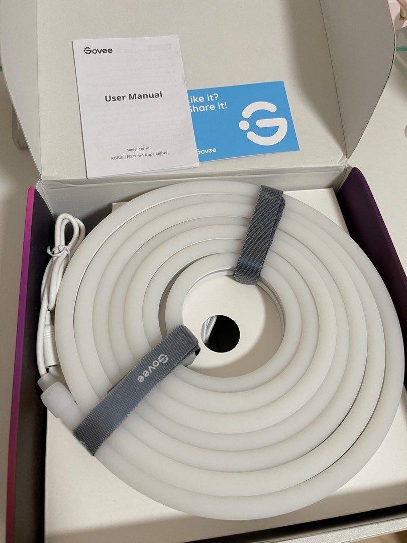 Govee RGBIC LED Neon Rope Lights, Furniture & Home Living, Lighting ...