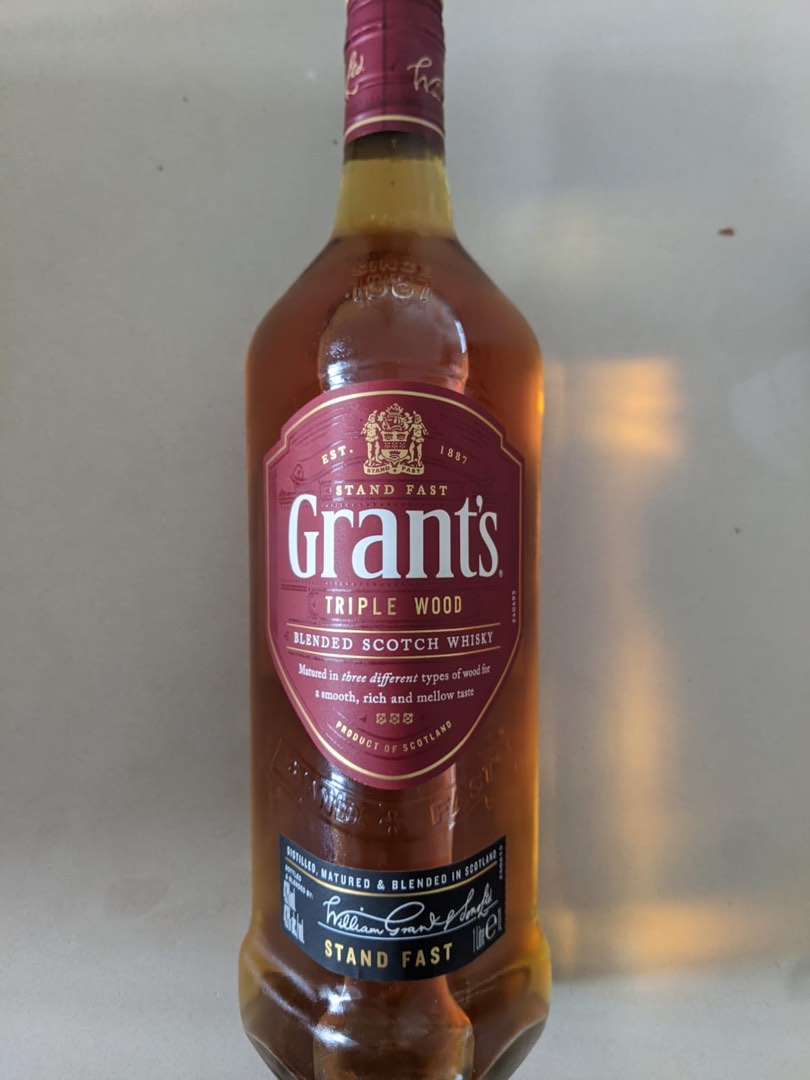 Grants 1 Litre Whisky, Food & Drinks, Alcoholic Beverages on Carousell