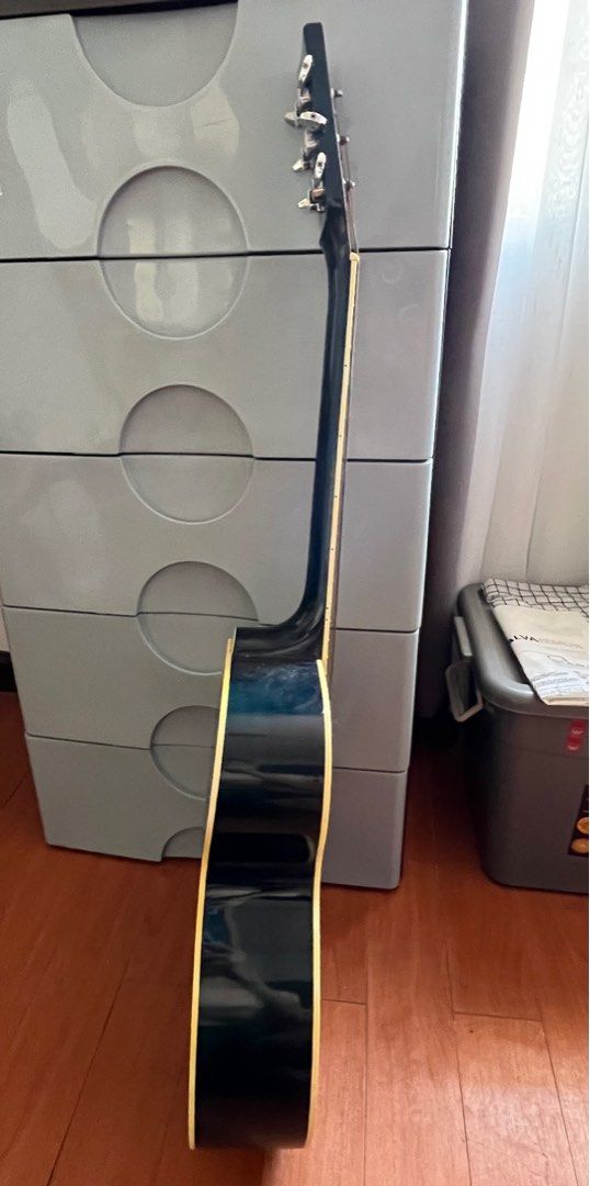 GTX Guitaras - Acoustic Guitar (Blue) with with Body Bag, Capo, Tuner ...