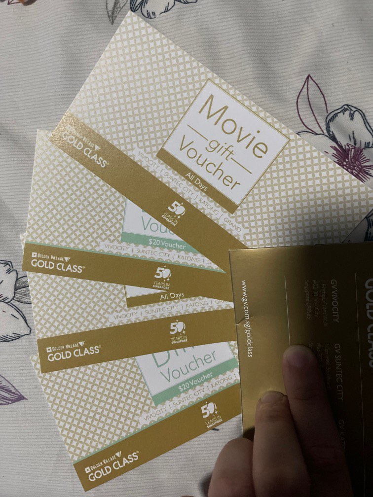 GV Gold Class Tickets, Tickets & Vouchers, Vouchers on Carousell