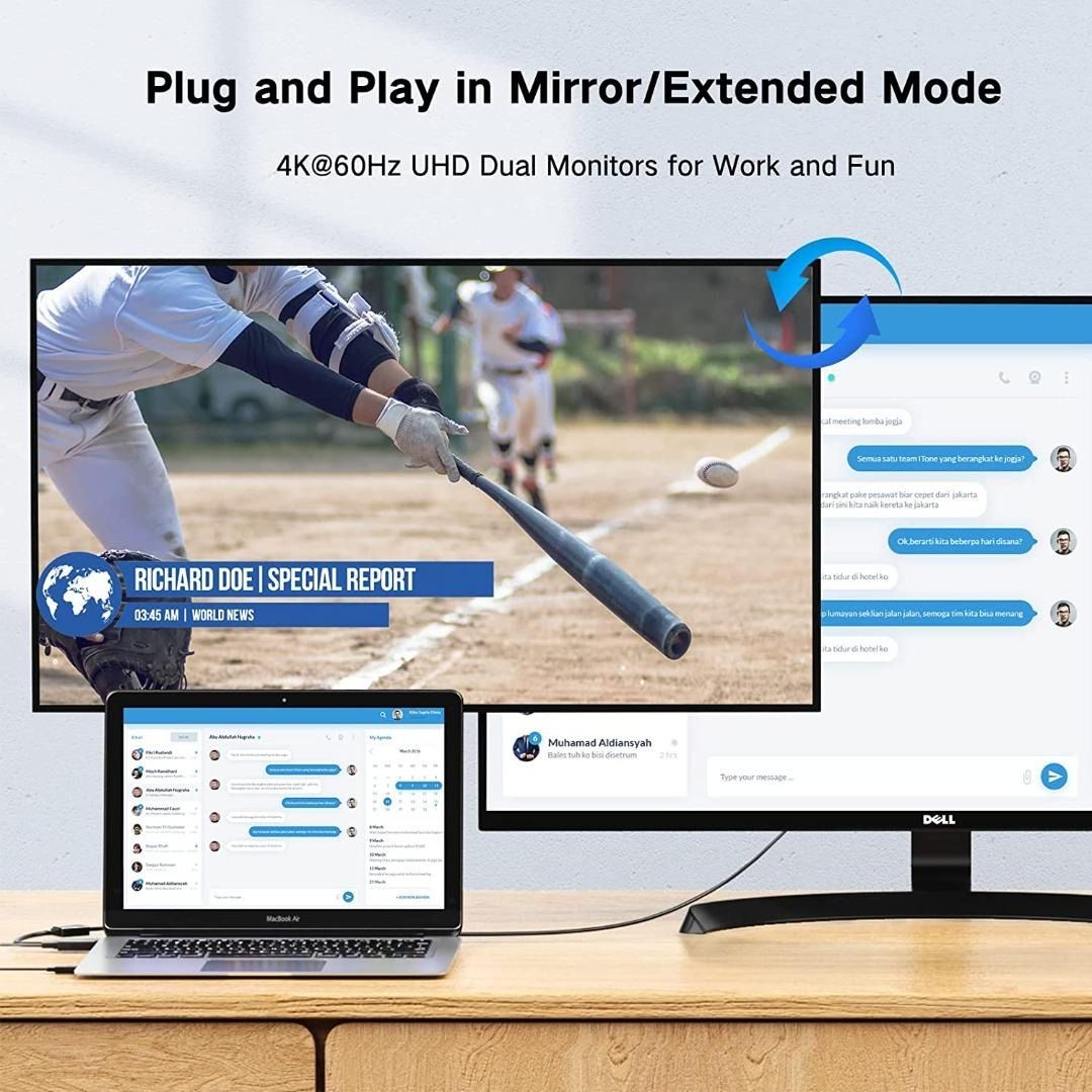 HDMI to DisplayPort adapter transmits signals only from the HDMI output ...