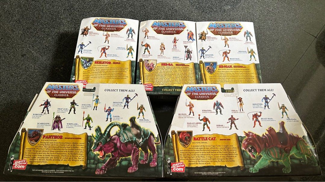 HE MAN, SKELETOR, SHE-RA, BATTLE CAT, PANTHOR, Hobbies & Toys, Toys ...