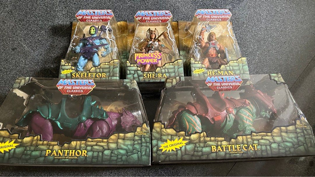 HE MAN, SKELETOR, SHE-RA, BATTLE CAT, PANTHOR, Hobbies & Toys, Toys ...