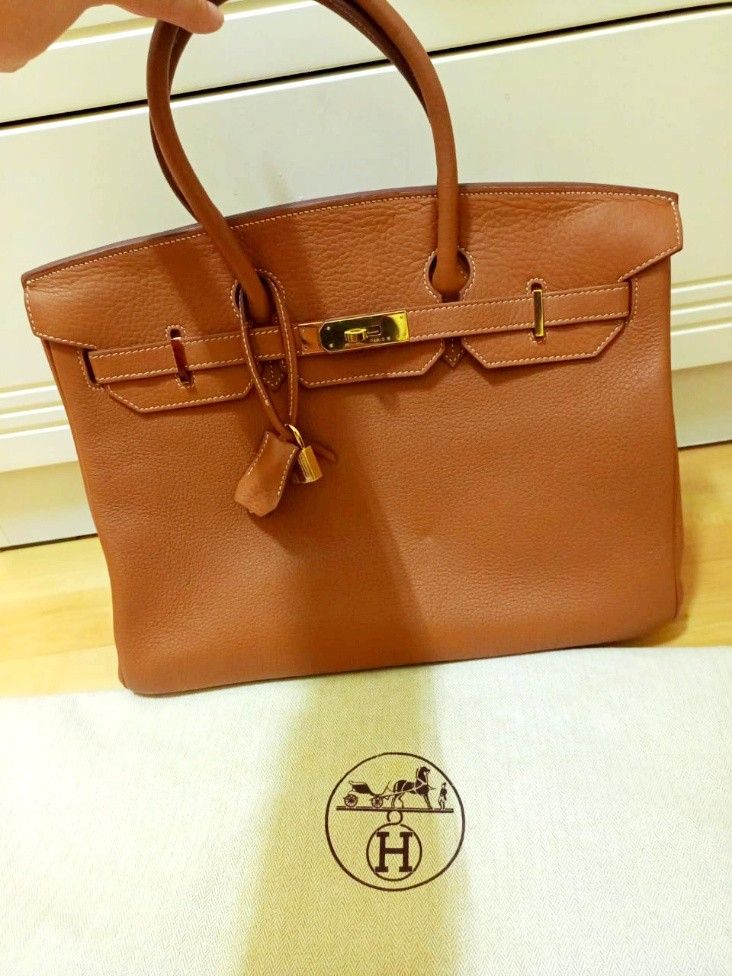 Hermes Birkin Togo 35 Caramel, Luxury, Bags & Wallets on Carousell