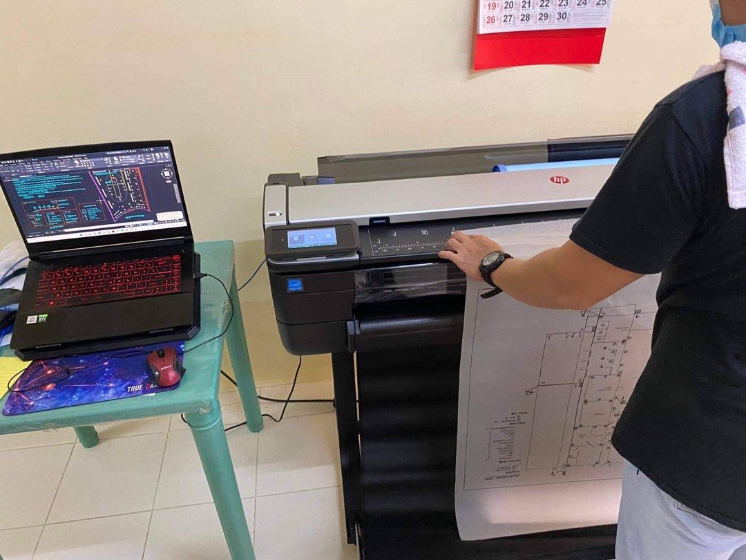 HP T830 AutoCad Plotter, Computers & Tech, Printers, Scanners & Copiers ...