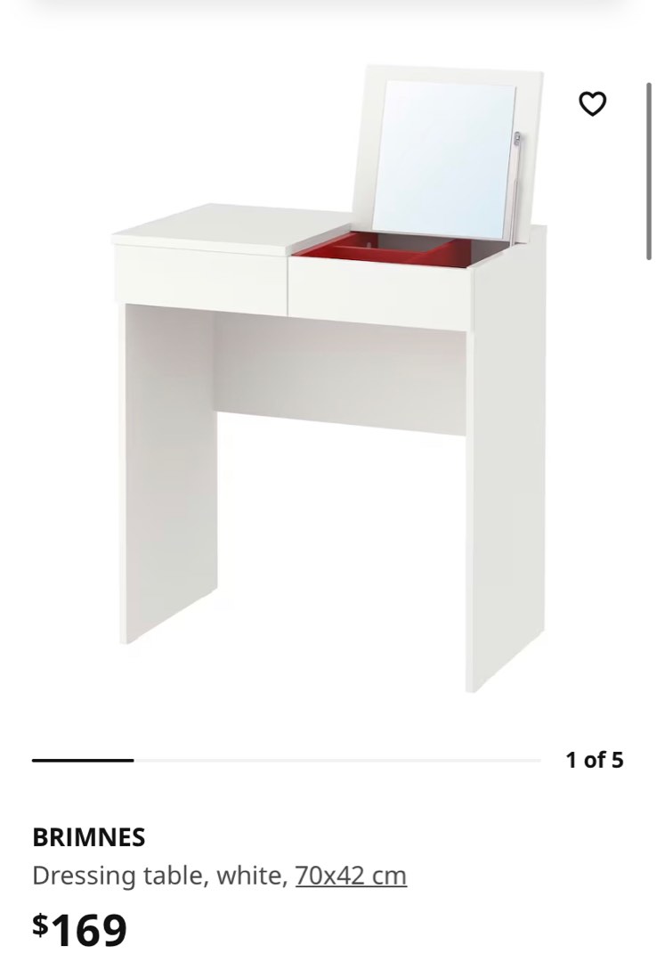 IKEA BRIMNES Dressing table, Furniture & Home Living, Furniture, Tables ...