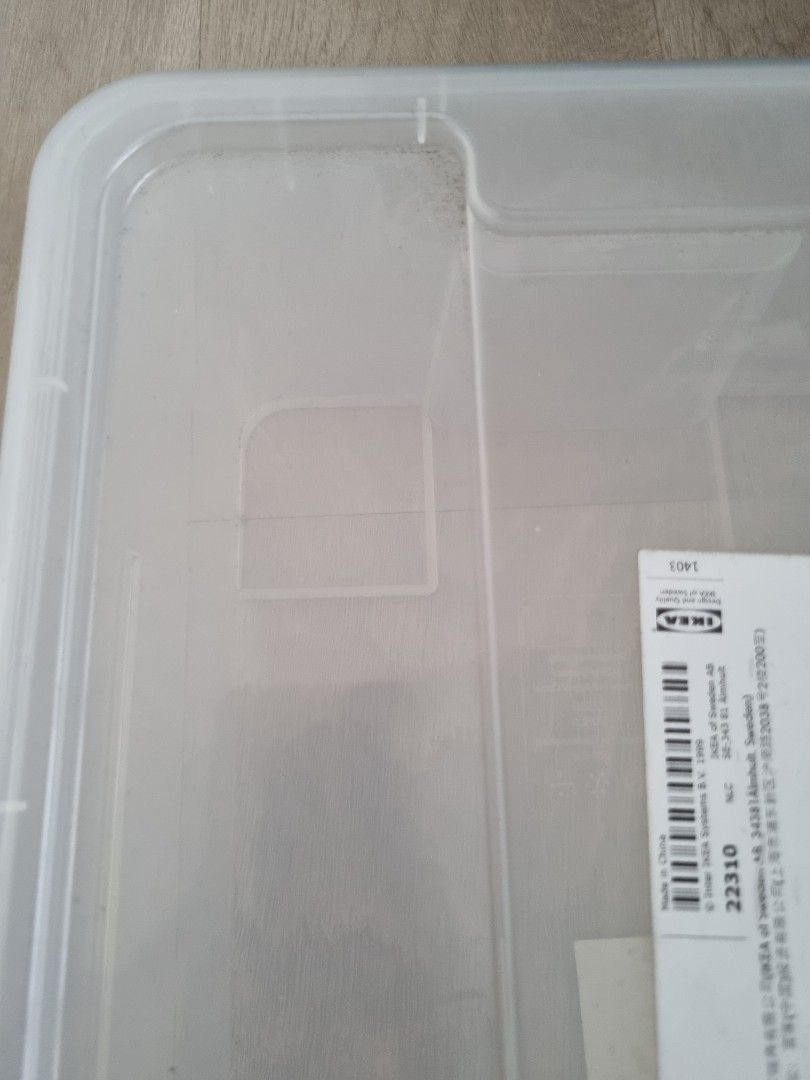 Ikea transparent storage box Samla, Furniture & Home Living, Home ...