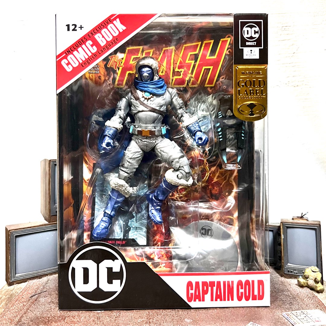 [in Hand] Mcfarlane Toys Dc Multiverse Page Punchers Captain Cold Gold