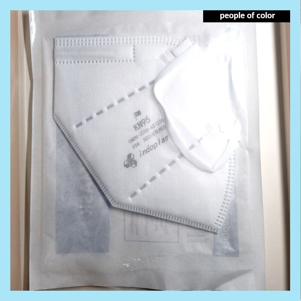 Indoplas KN95 face mask individually wrapped, Health & Nutrition, Face ...