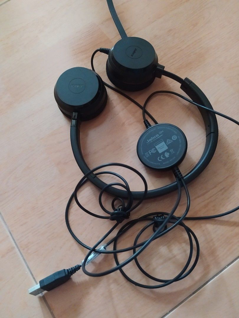 Jabra Headset With Microphone Audio Headphones Headsets On Carousell