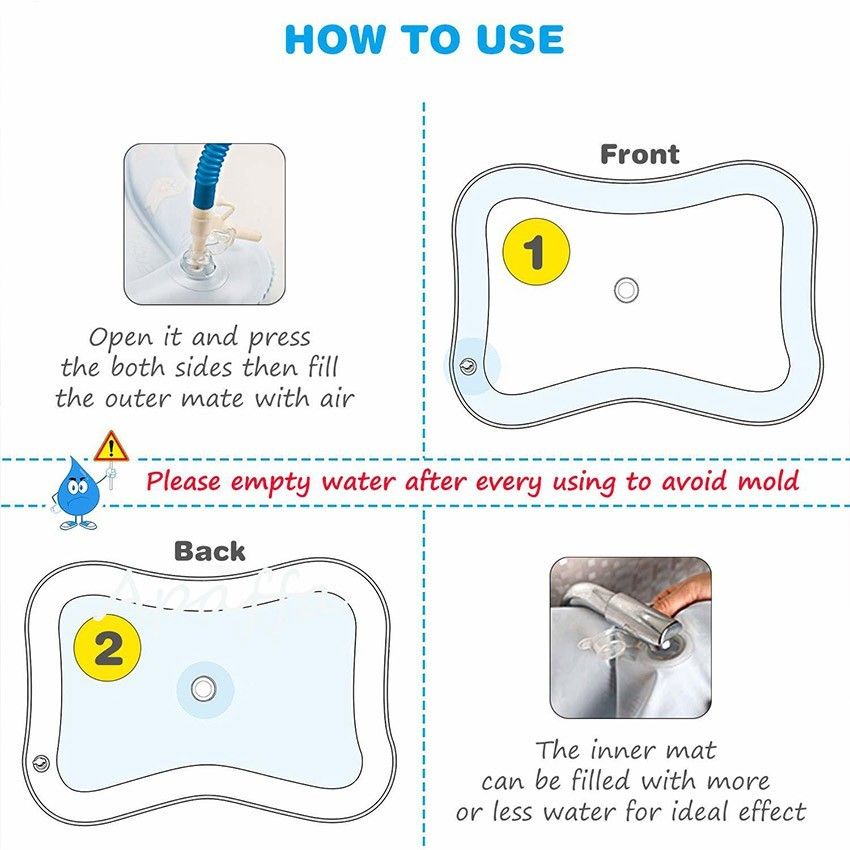 KASUR AIR MATRAS BAYI TUMMY TIME PUTIH DOLPHIN LUMBA LUMBA WATER ...