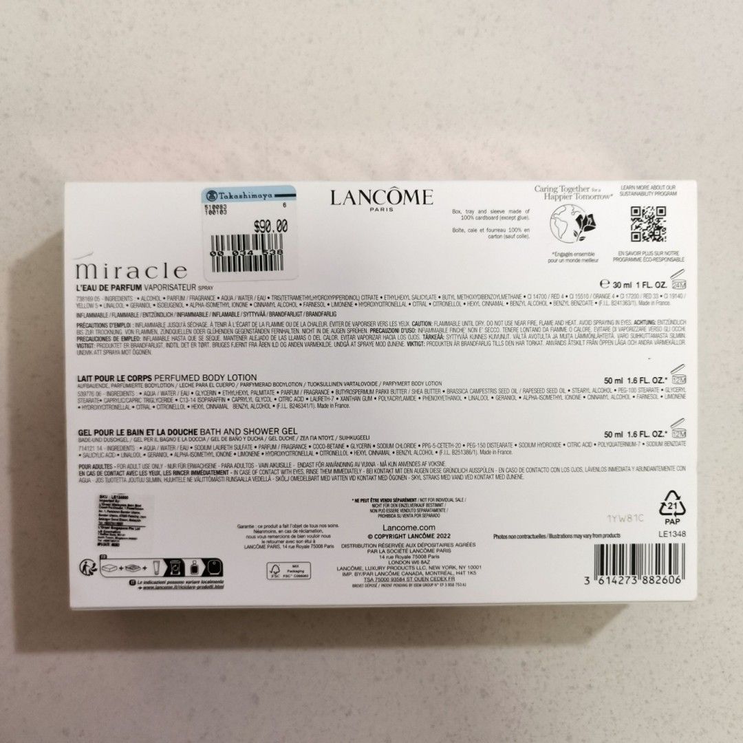 Lancome Miracle Fragrance Holiday Gift Set, Beauty & Personal Care ...
