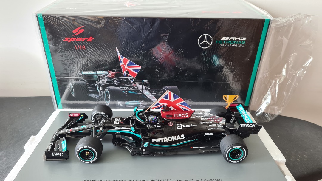 Lewis Hamilton 2021 British GP winner by Spark model F1 car 1/18th ...