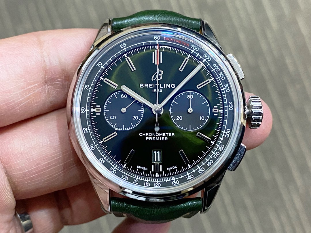 Like New 21 Breitling Premier Bentley British Racing Green B01 ...
