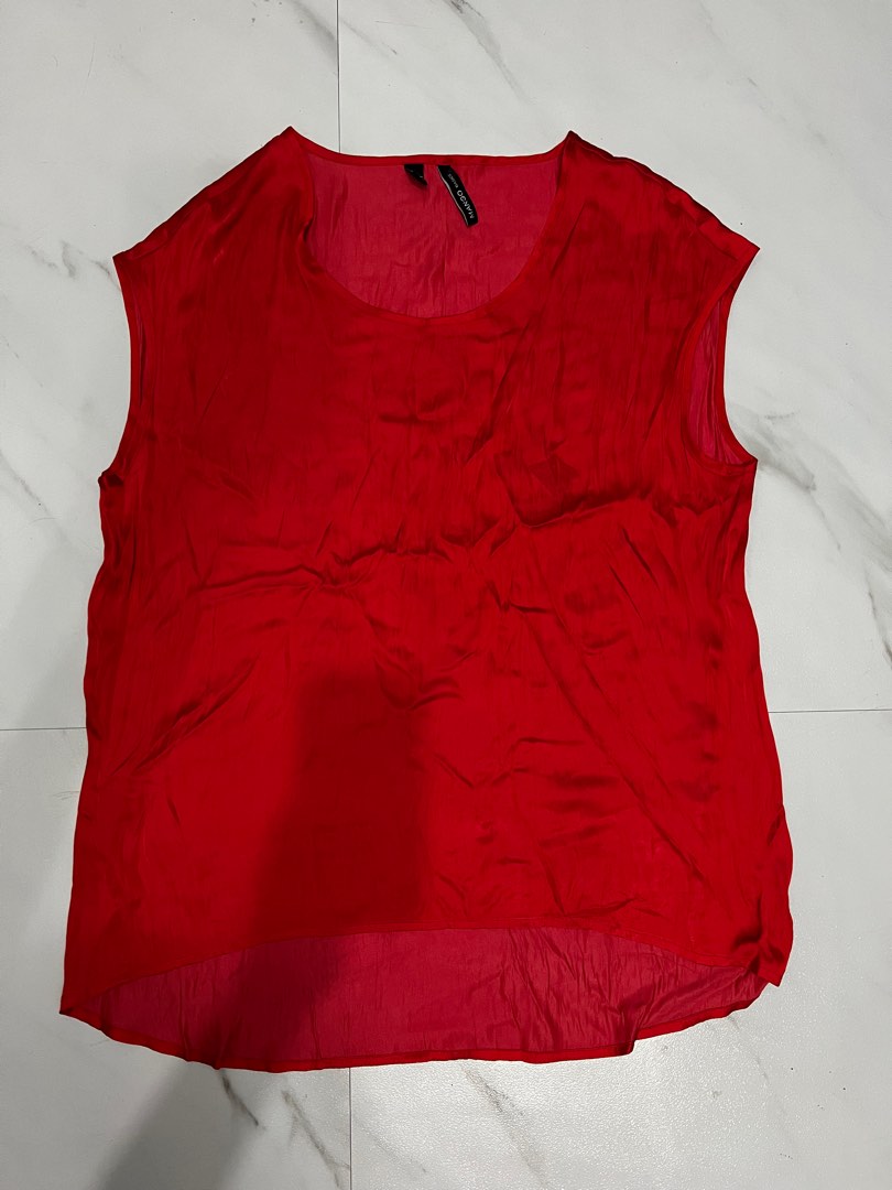 Mango Red Top, Women's Fashion, Tops, Blouses on Carousell
