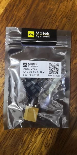Matek Systems PDB XT60 W/ BEC 5V & 12V 2oz Copper For RC Helicopter FPV Quadcopter Muliticopter ...