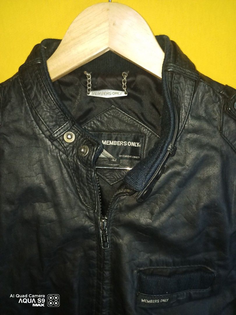 Members Only 80's Vintage leather jacket size 42, Men's Fashion, Coats ...