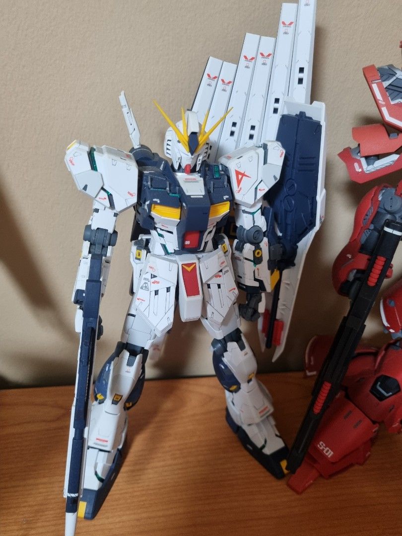 Bandai MG Nu gundam and sazabi master grade ver ka, Hobbies & Toys, Toys & Games on Carousell