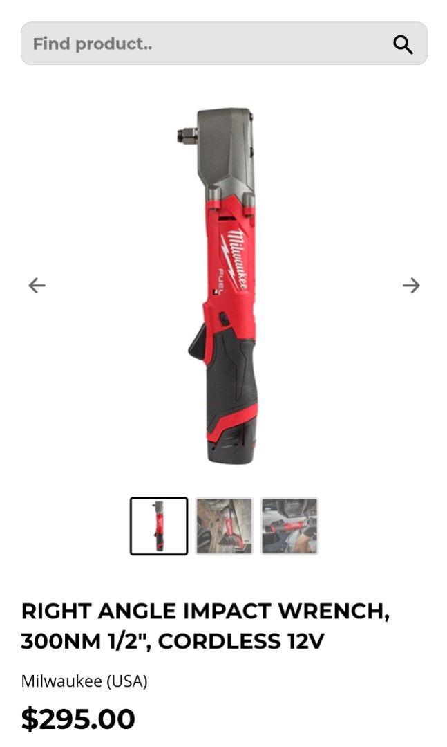 Milwaukee right angle impact wrench, Furniture & Home Living, Home ...