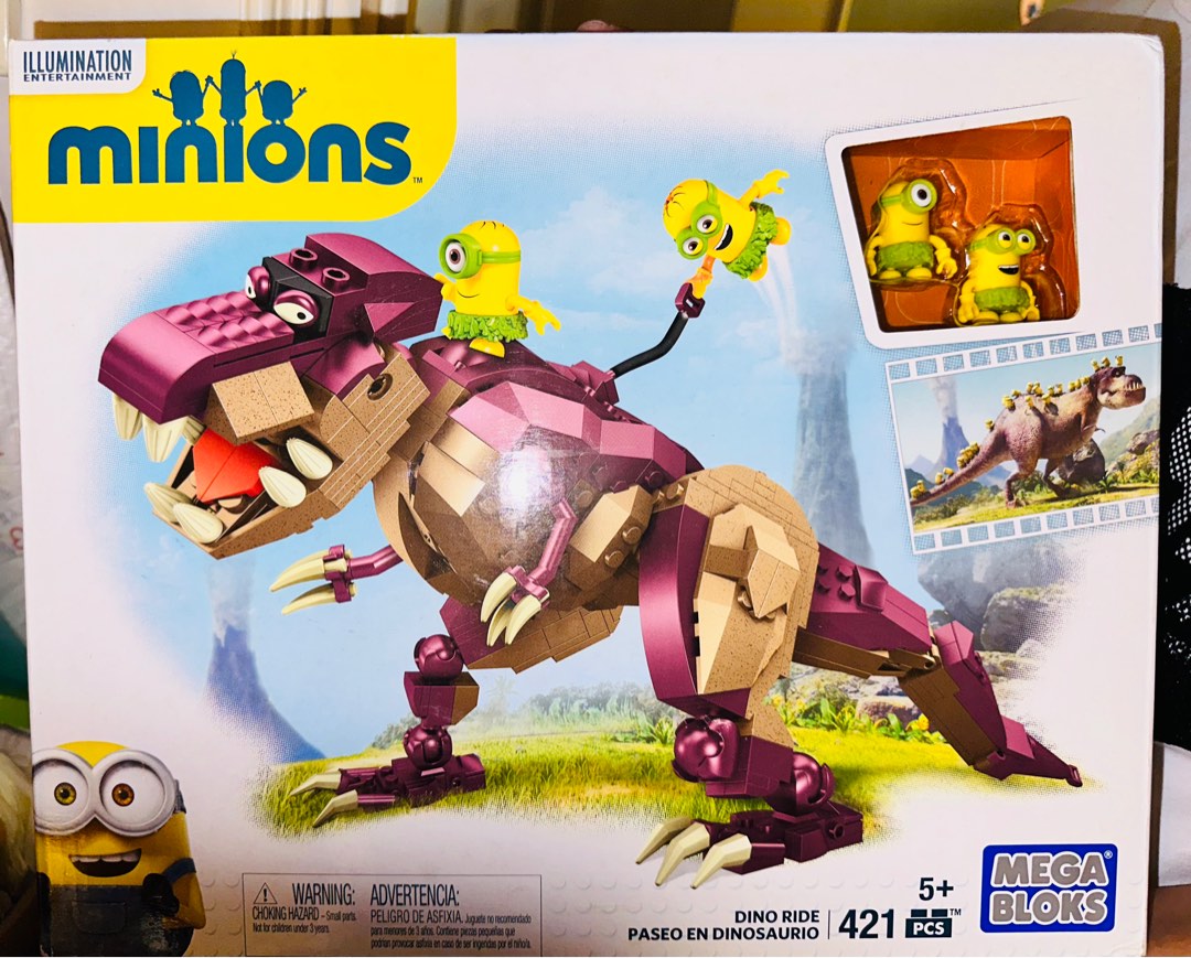 Minions Lego Mega Bloks Dinosaur T-Rex 恐龍 暴龍, 興趣及遊戲, 玩具 & 遊戲類 - Carousell