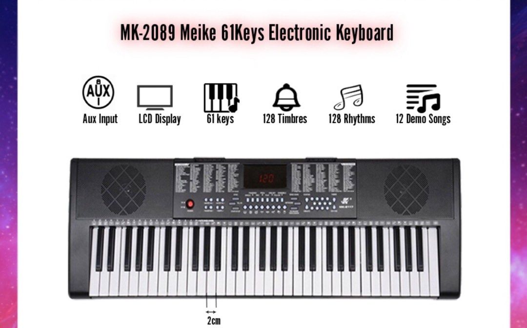 MK-2089 electronic keyboard, Hobbies & Toys, Music & Media, Musical ...