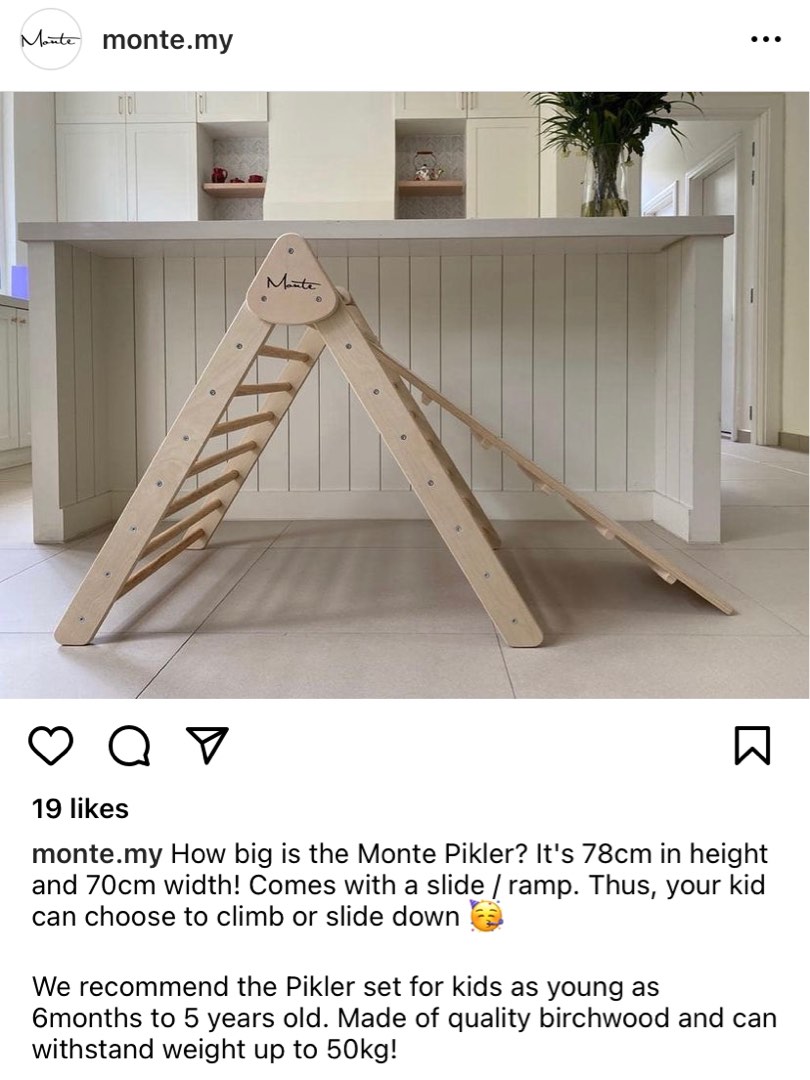 Monte Pikler Triangle (Used), Furniture & Home Living, Furniture, Other ...