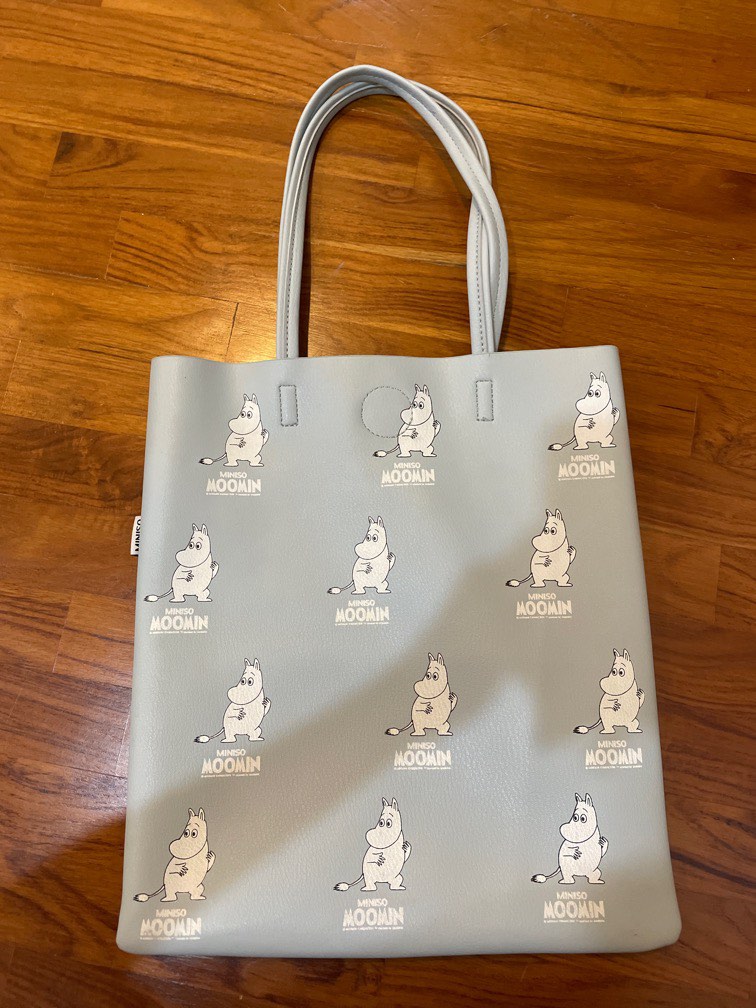 Moomin light blue miniso tote bag, Women's Fashion, Bags & Wallets ...