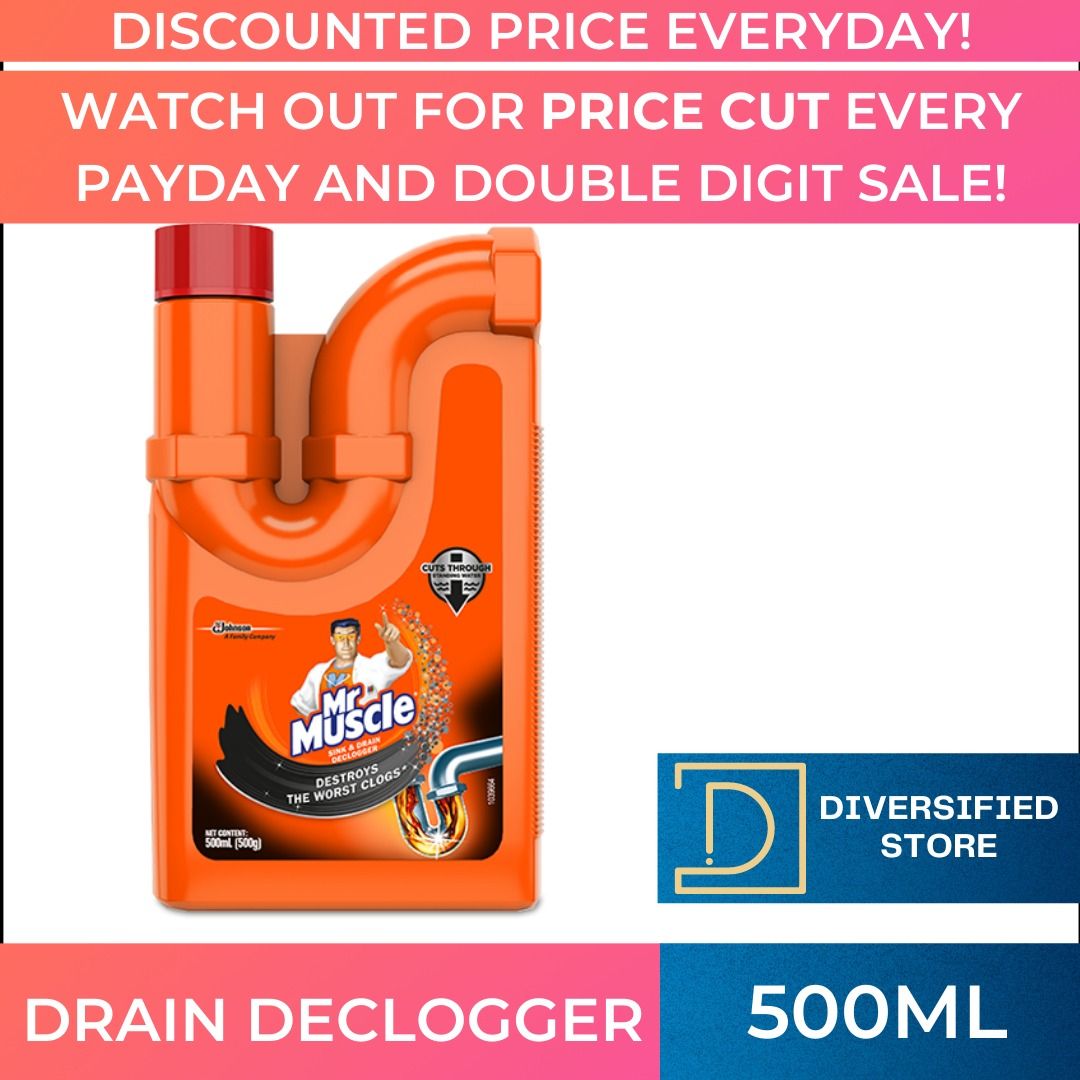 Mr. Muscle Sink & Drain Declogger 500 ml, Furniture & Home Living ...