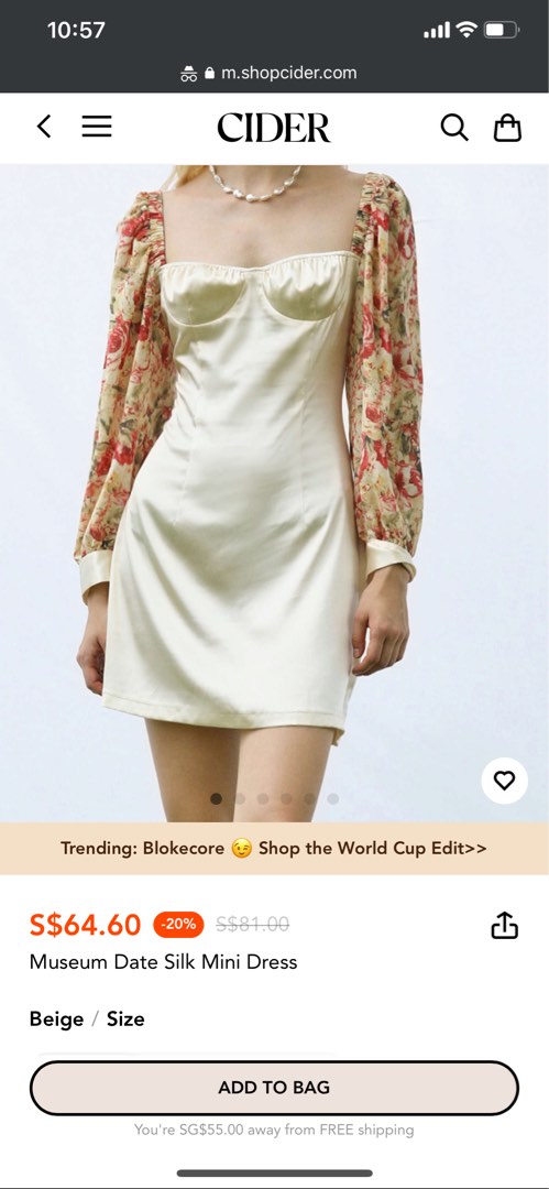 Museum Date Silk Mini dress, Women's Fashion, Dresses & Sets, Dresses ...