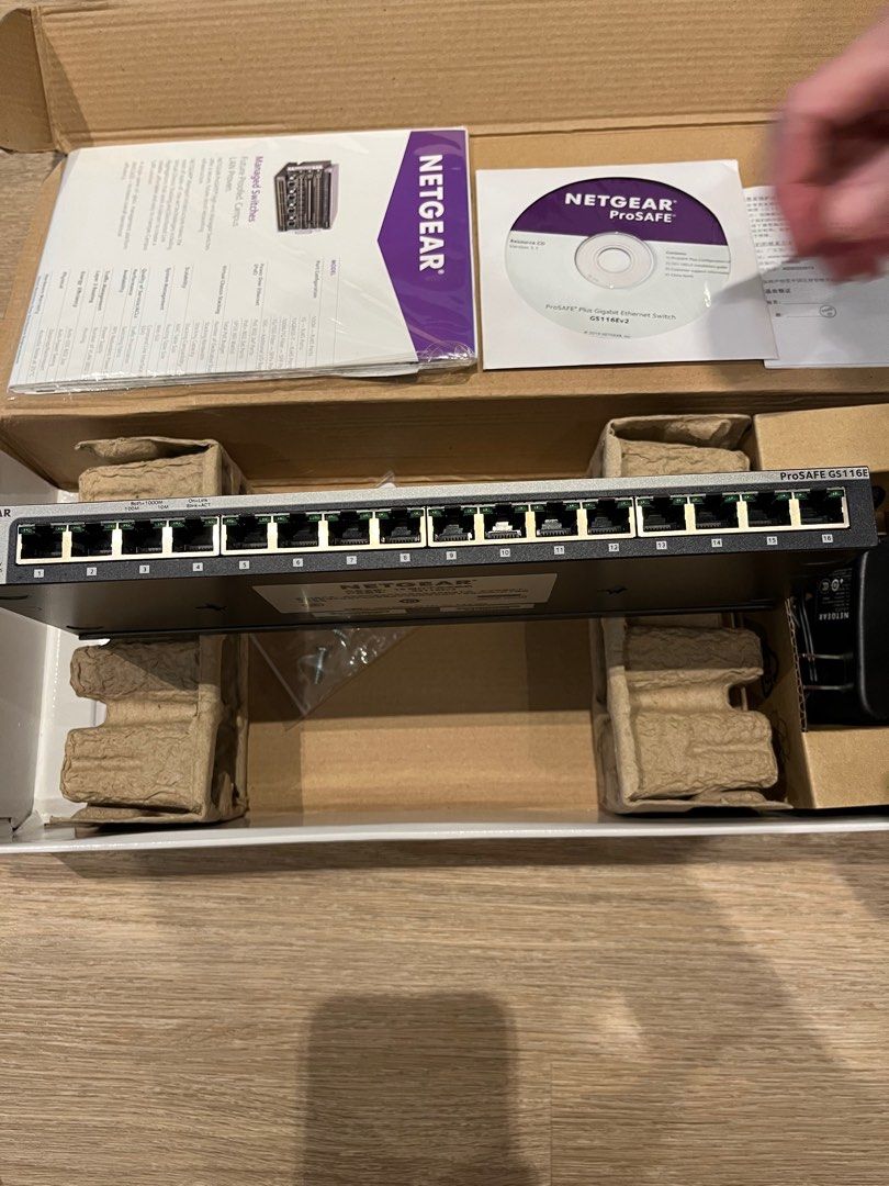 Netgear 16 ports gigabit ethernet plus switch gs116e, Computers & Tech ...