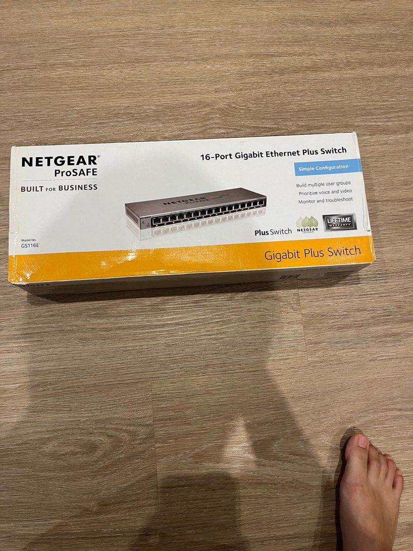 Netgear 16 ports gigabit ethernet plus switch gs116e, Computers & Tech ...