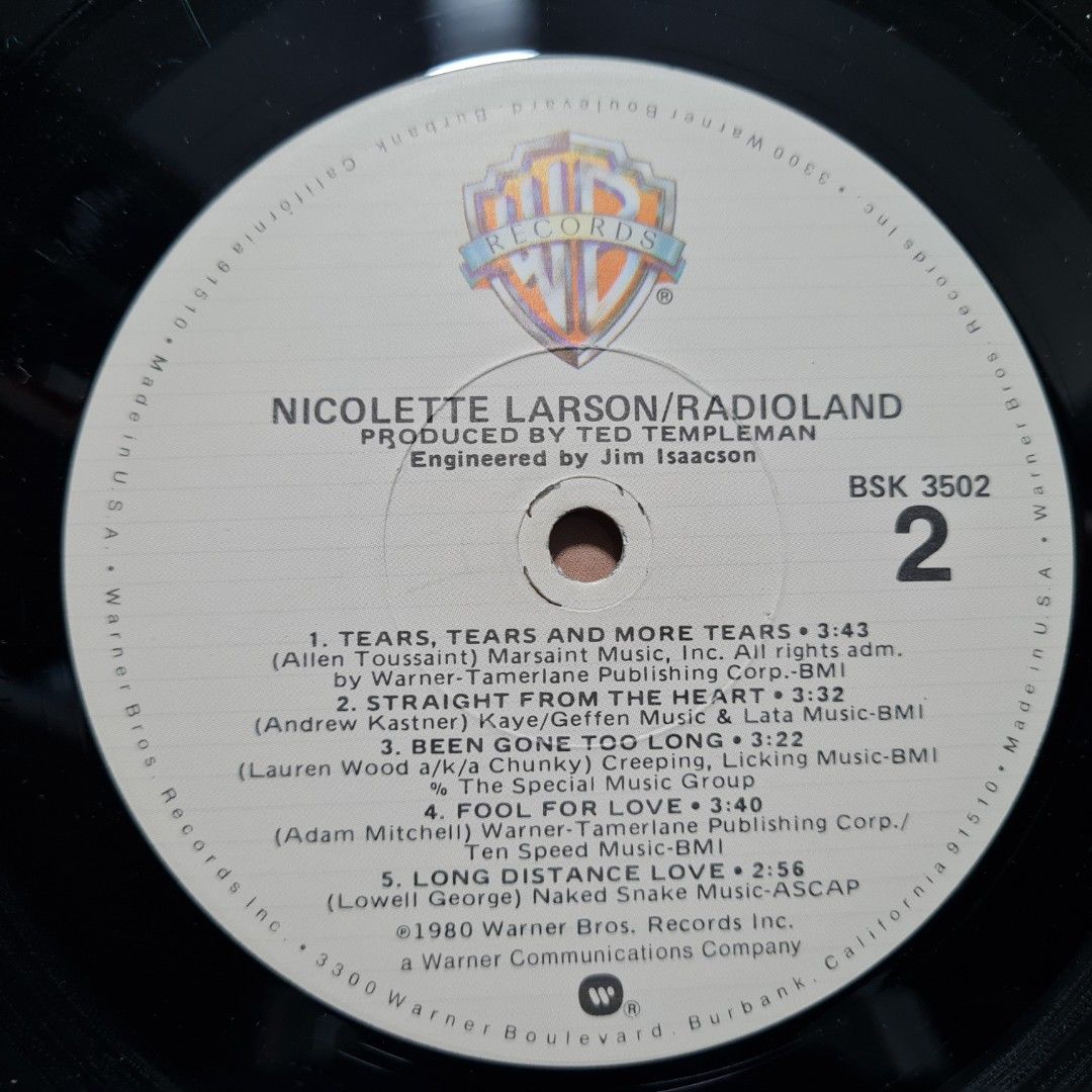 NICOLETTE LARSON - RADIOLAND, Hobbies & Toys, Music & Media, Vinyls on ...