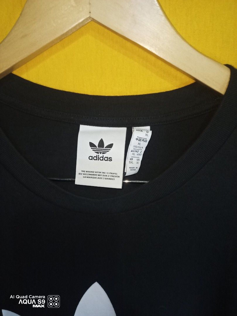 Original Adidas Manila Trefoil shirt black XL, Men's Fashion, Tops ...