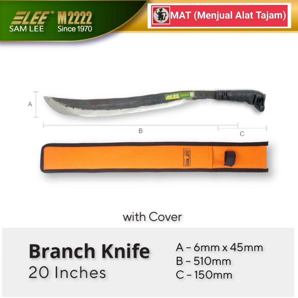 Kelewang 20 inchi Bersarung / 20 Inch Branch Knife With Cover / Parang ...