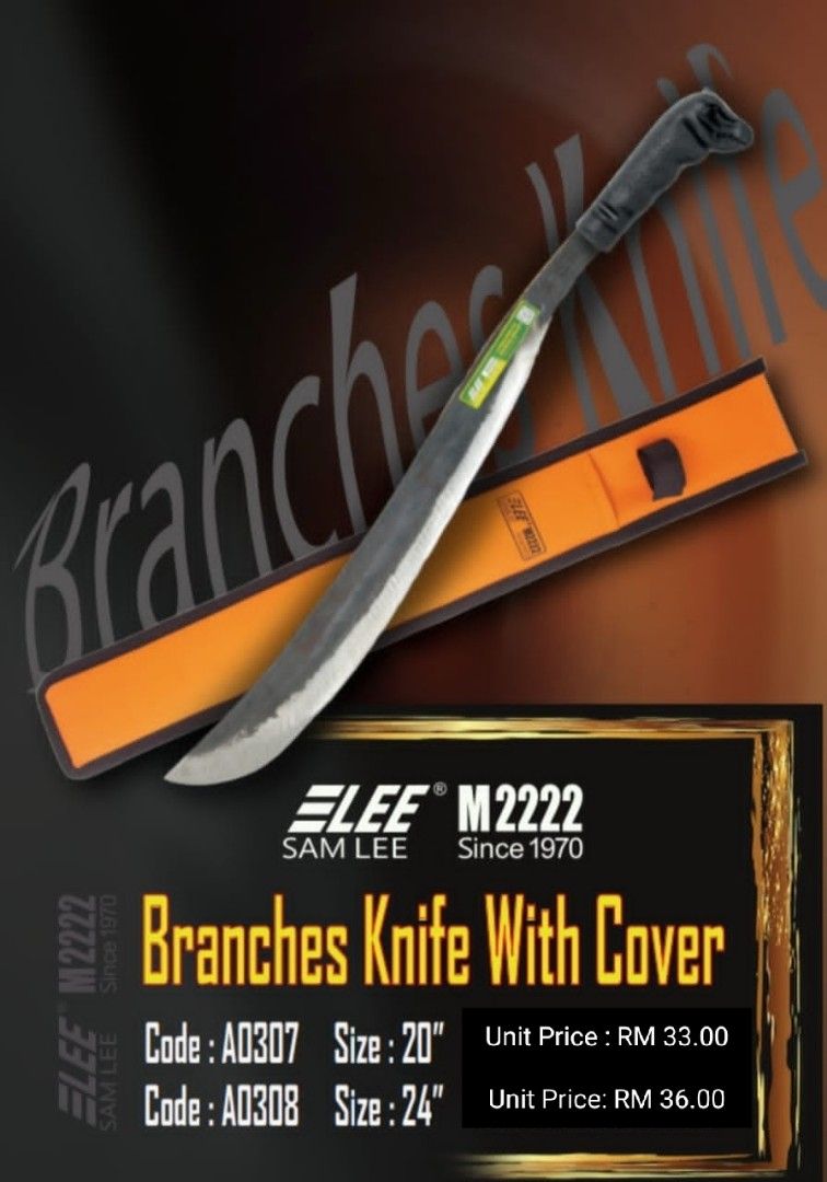 Kelewang 20 inchi Bersarung / 20 Inch Branch Knife With Cover / Parang ...