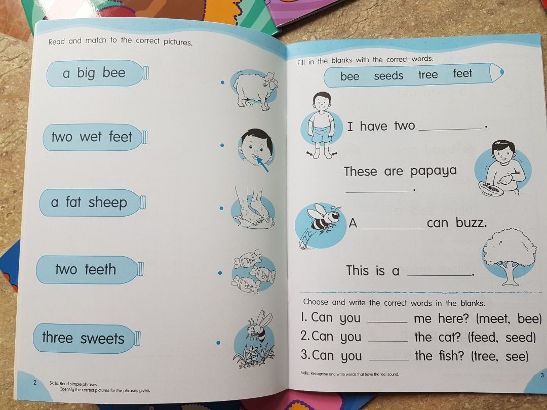 Phonics Reader & activity book 4- 6 ( set of 6 books), Hobbies & Toys ...